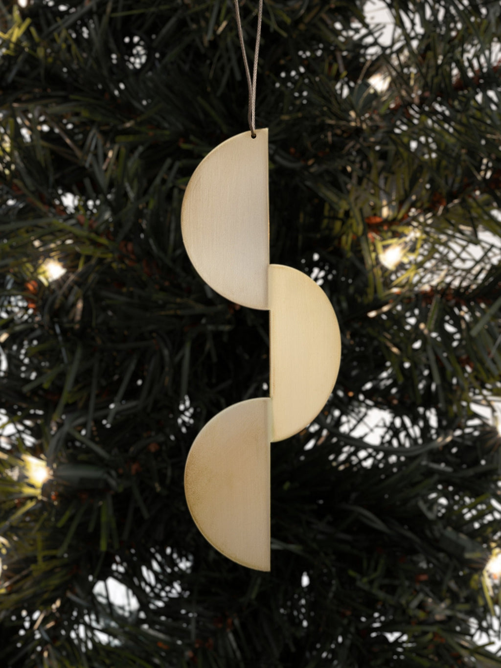 Circle & Line | Trine Ornament — Brass